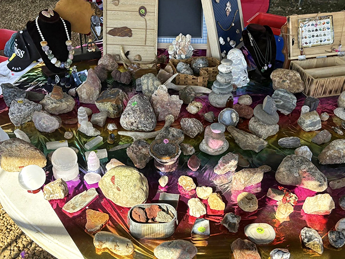 Michigan rocks and crystals gleam mysteriously, proving Mother Nature was the original jewelry designer.