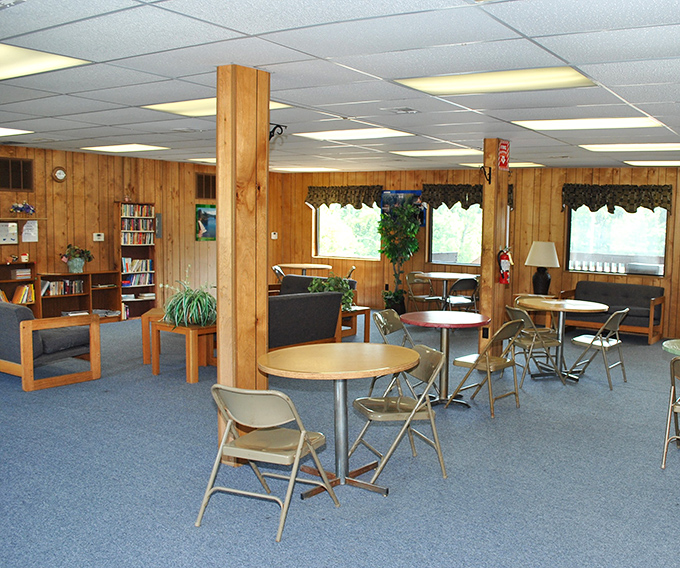 The community lodge &ndash; where strangers become friends over coffee, board games, and tales of "the one that got away."