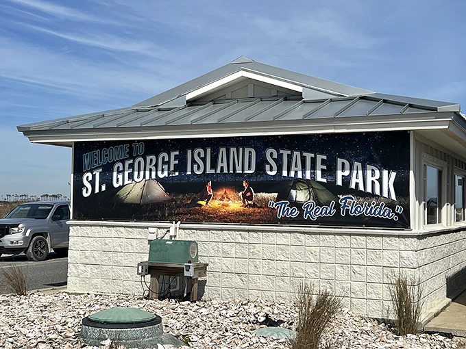 "The Real Florida" indeed—this welcoming sign promises authentic experiences rather than animatronic alligators or overpriced mouse ears.