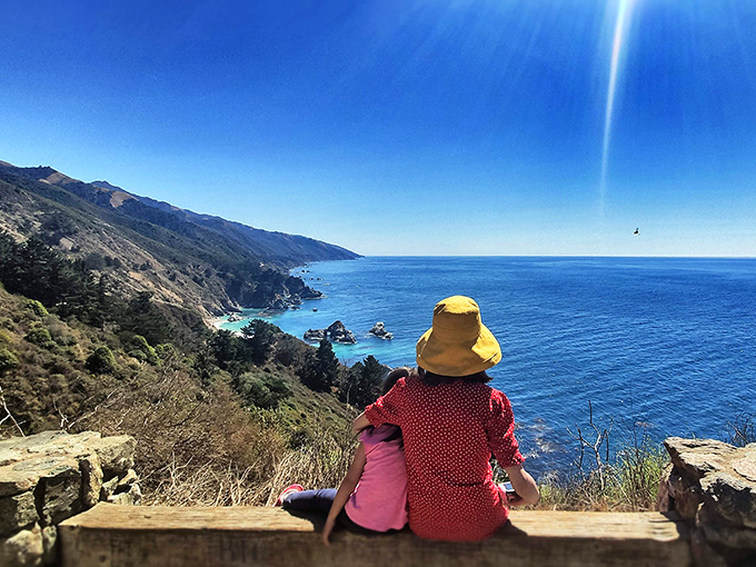 Contemplation bench with the best view in California. No Netflix special will ever compete with this live performance of ocean and sky.