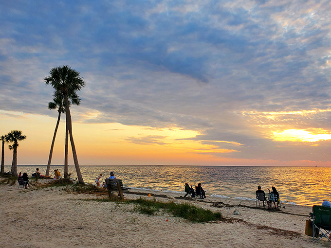 Golden hour brings out the philosophers in all of us, contemplating life while the sky shows off.