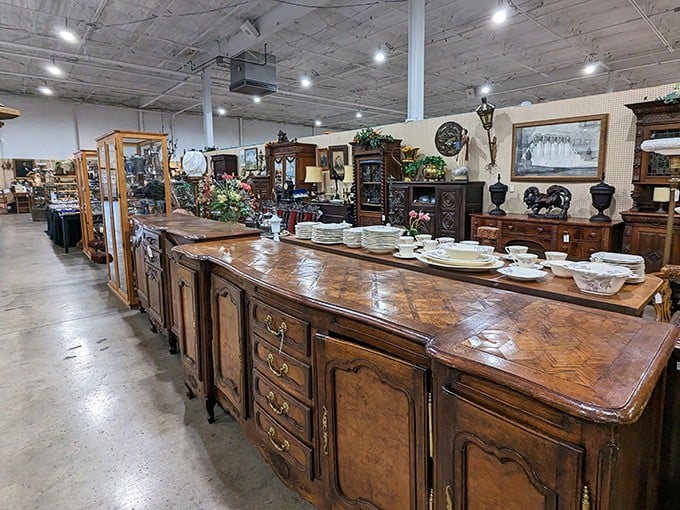 Gleaming wood surfaces that have witnessed countless holiday meals now wait for new families to create memories around them.