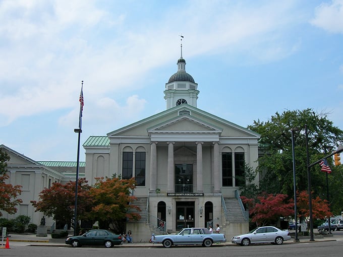 Aiken's downtown district blends historic charm with modern convenience, creating a streetscape that invites leisurely afternoon strolls.
