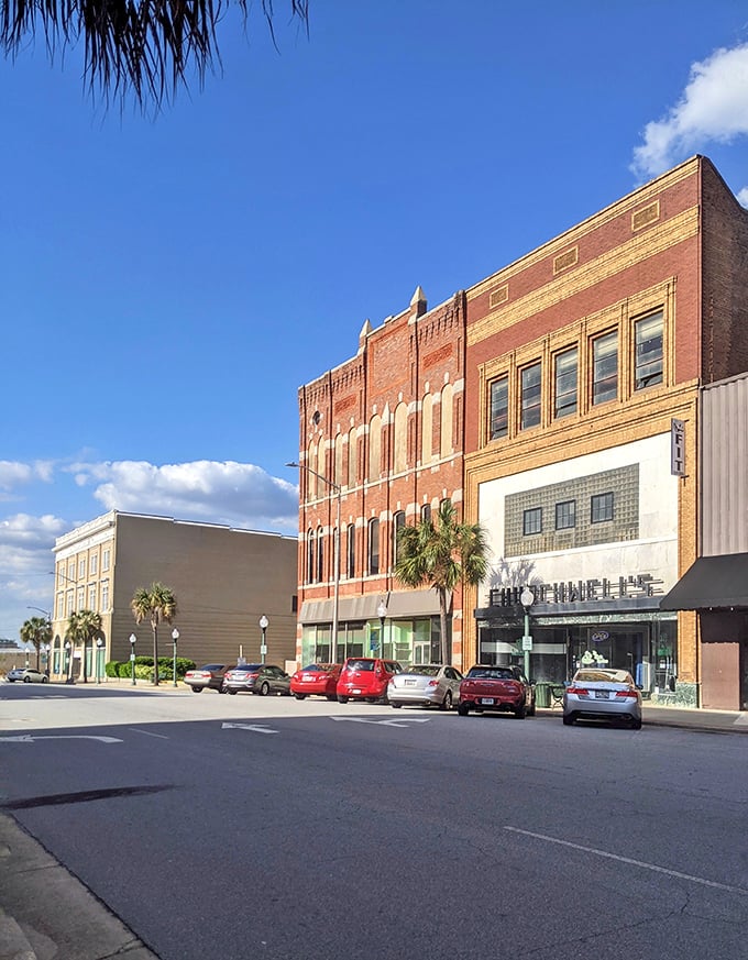 Historic brick buildings line Albany's charming downtown, where your wallet stays as full as your plate at local eateries.Historic brick buildings line Albany's charming downtown, where your wallet stays as full as your plate at local eateries.