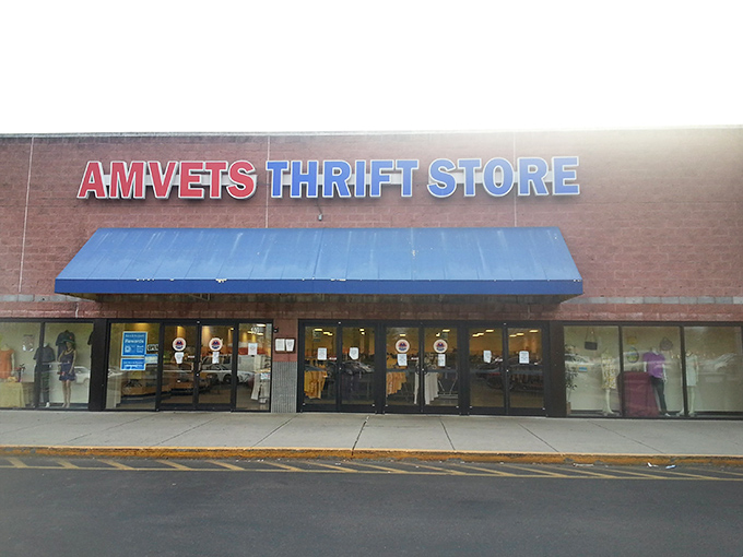 The classic thrift store storefront promises old-school bargain hunting where patience pays off handsomely.