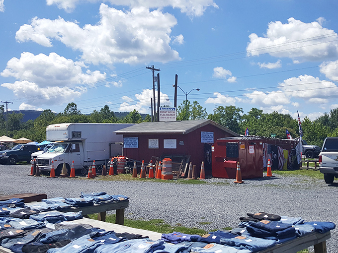 Andrick's outdoor vendors brave any weather because great deals wait for no one. 