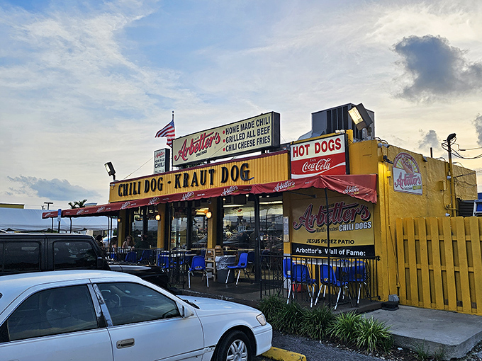 Arbetter's bright yellow building has been a Miami landmark, serving up chili dogs that locals swear by for generations.
