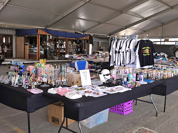 Tables overflow with treasures that would make any collector's heart skip several happy beats.