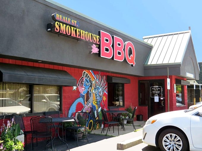 When a barbecue joint builds its own stone smokestack, you know they're committed to doing things the right way.