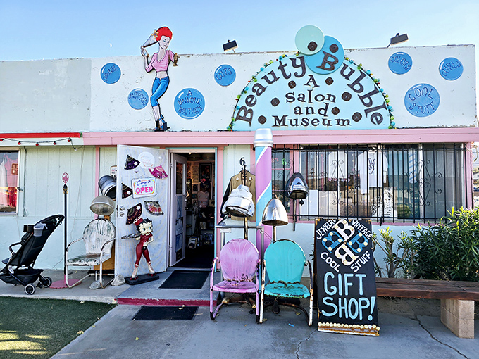 Retro salon vibes so authentic, you'll expect Donna Reed to walk out any minute.