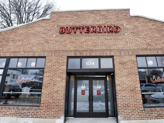 Butterbird's brick sophistication whispers "we're serious about our craft" louder than any flashy sign could.