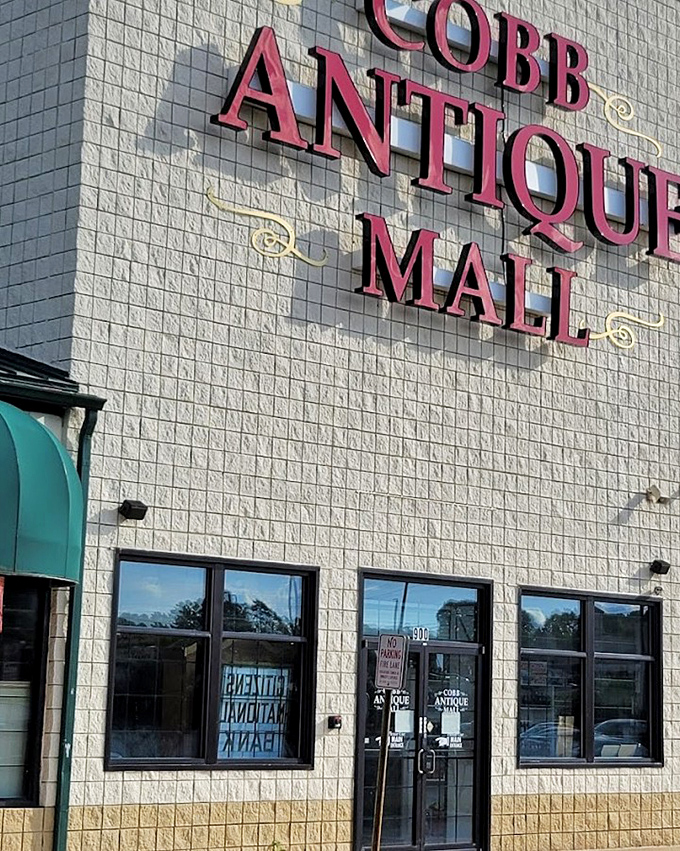 Cobb Antique Mall's exterior promises the kind of treasure hunting adventure that would make Indiana Jones jealous.