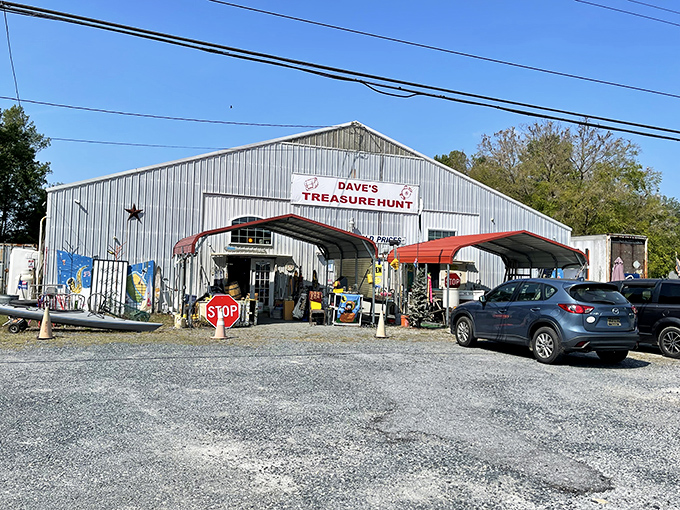 Dave's humble metal building exterior hides more surprises than a magician's top hat on steroids.