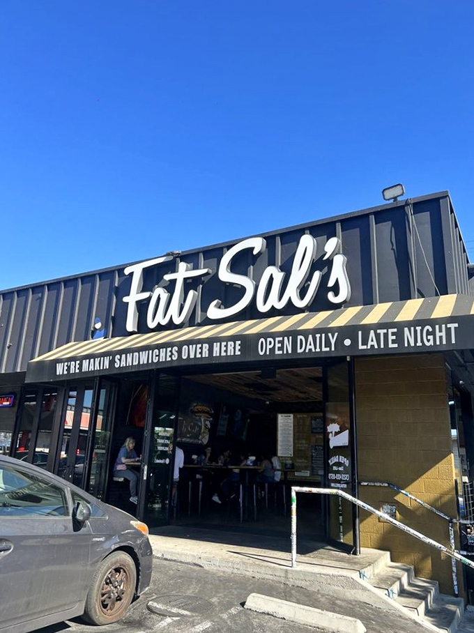 Fat Sal's doesn't mess around - that bold exterior promises big flavors and even bigger portions.
