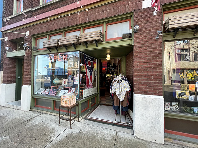 Feathers' classic brick storefront hides a wonderland of vintage clothing behind those unassuming windows. Don't judge this book by its cover!