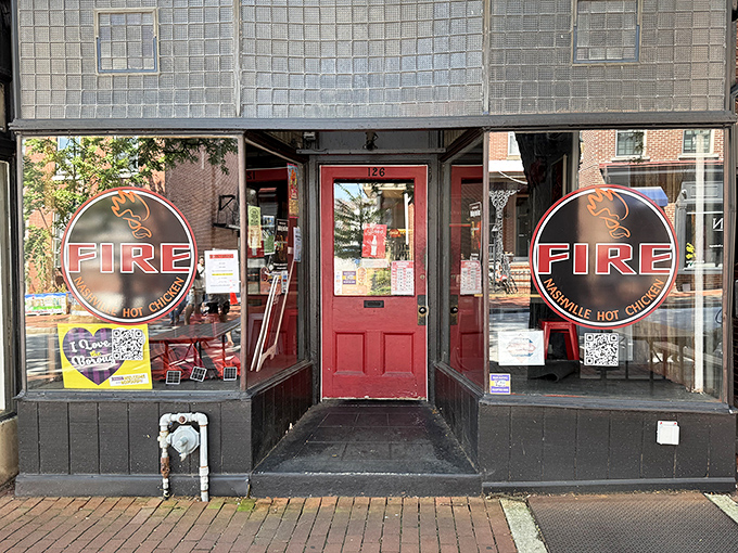 Fire Nashville's chicken glows with that signature red hue &ndash; nature's way of saying "proceed with delicious caution."