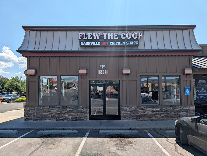 Flew the Coop brings Nashville heat to red rock country - talk about your perfect scenic dining.