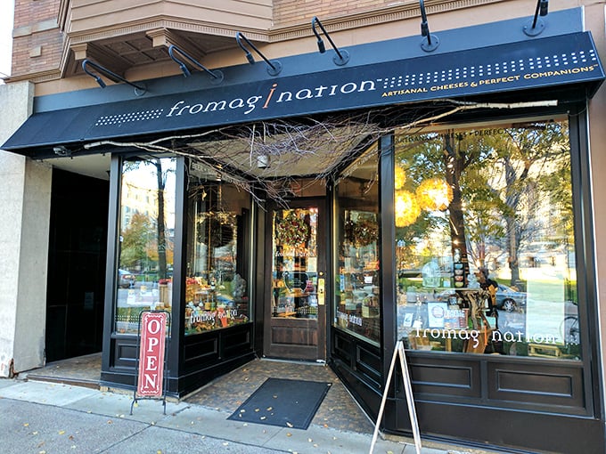 Fromagination: where cheese meets imagination in a storefront that screams "sophisticated dairy adventure."