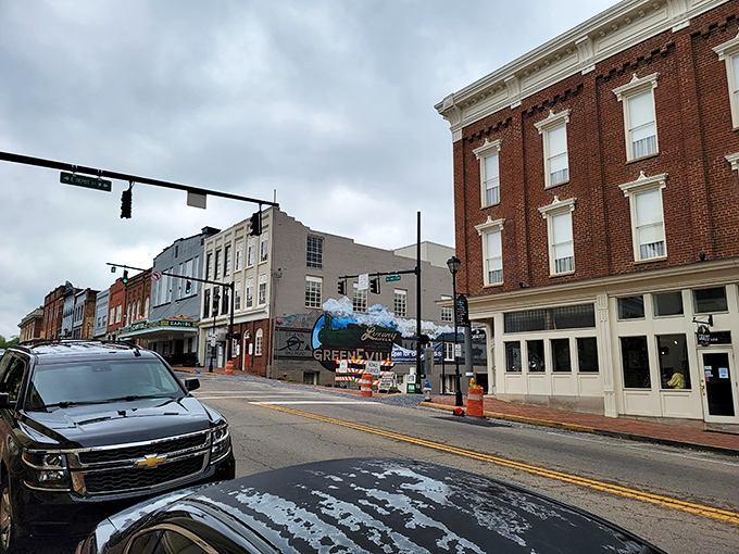Historic Greeneville's main street &ndash; where the buildings are old but the prices feel even older (in the best way).