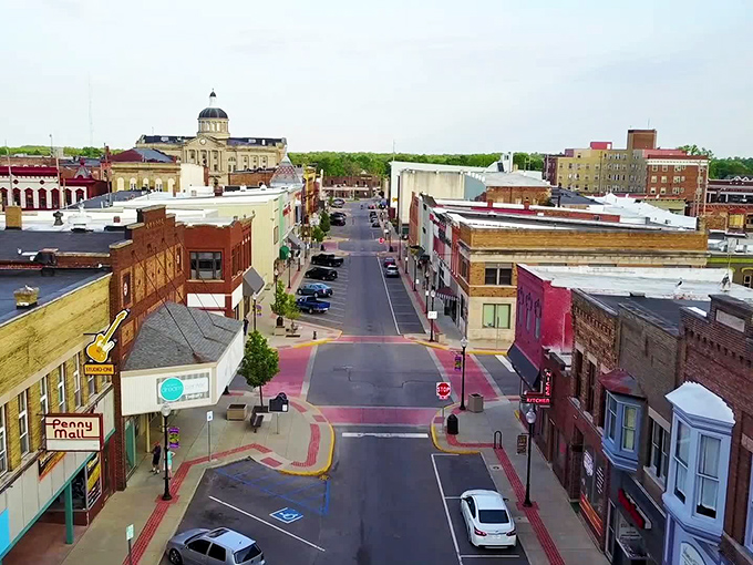 Colorful storefronts line Huntington's main street, where window shopping often becomes actual shopping thanks to surprisingly gentle prices.