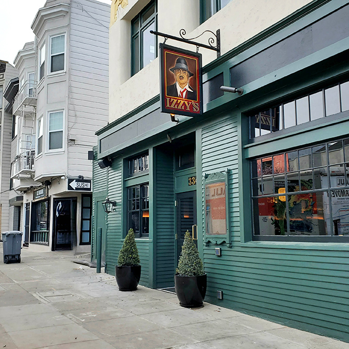 Green shutters hide San Francisco's best-kept steak secret in plain sight on this charming Marina District corner.