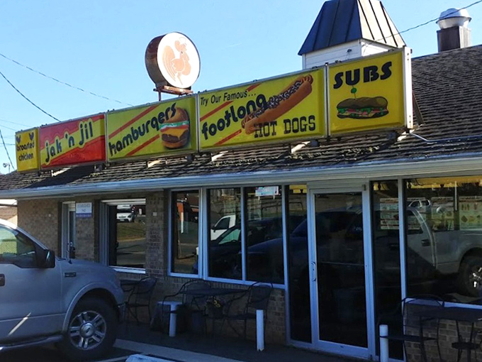 Those bright yellow signs aren't just decoration &ndash; they're a promise that foot-long happiness awaits inside Jak'n Jil.