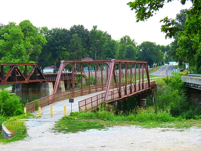 Kimmswick's rustic bridge connects past and present like a scene from "The Bridges of Madison County."