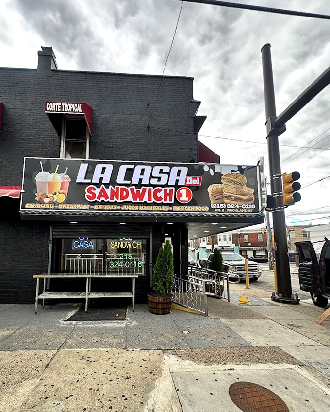 When your building screams "fiesta," you know the sandwiches inside are going to pack some punch.