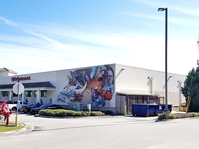 Lake Placid's mural-covered walls turn every stroll into an art gallery tour, colorful stories painted large.