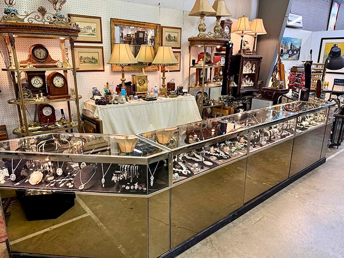 Step into this jewelry lover's paradise where sparkling treasures line glass cases like a museum of affordable elegance and timeless style.
