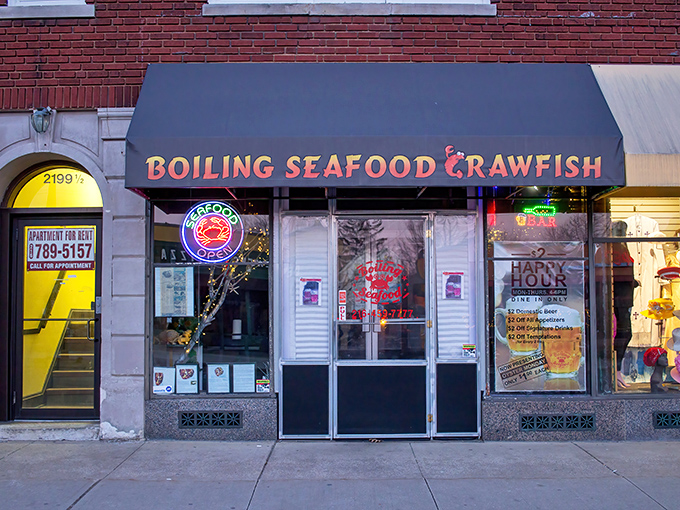 Behind this modest storefront lies Cleveland's spiciest secret - where seafood boils become unforgettable messy adventures.