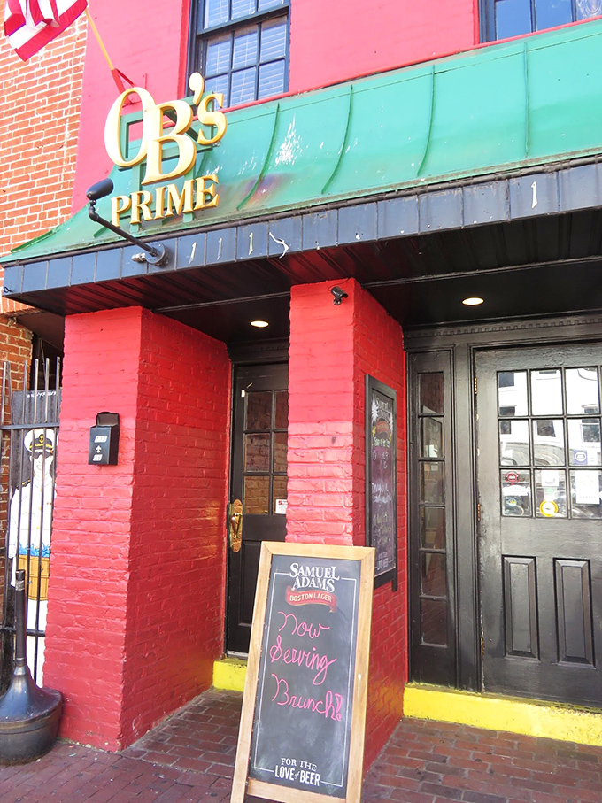 OB's Prime's vibrant red facade stands out on Main Street like a juicy steak on a white plate&mdash;impossible to ignore, impossible to forget.