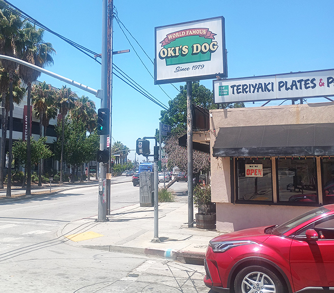 Don't judge this weathered corner spot by its faded sign &ndash; inside lies decades of hot dog perfection.