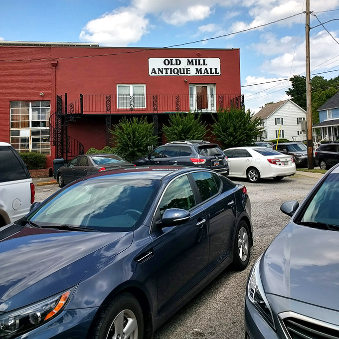 Two-story brick charm houses countless vintage gems just waiting for their next loving home.