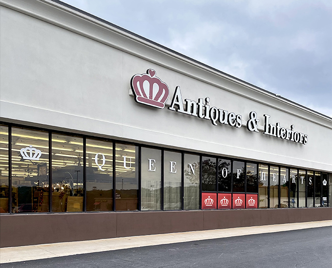 Royal treatment awaits behind those pristine windows - antique shopping elevated to an art form.