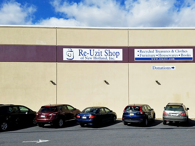 Re-Uzit Shop's clean, modern exterior belies the vintage treasures waiting inside this Lancaster County gem.