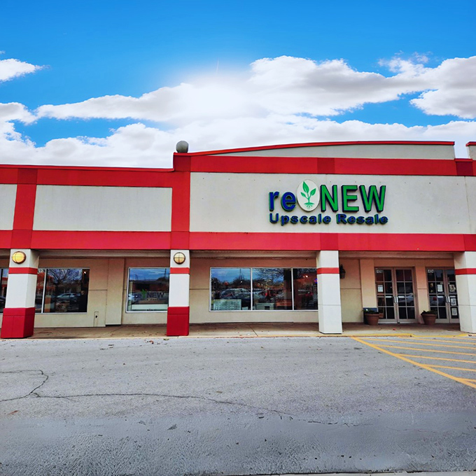 That red and white exterior signals something special &ndash; shopping here helps your community while helping your wallet.