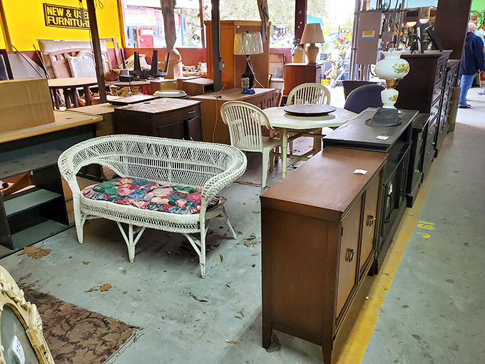 4a. Vintage heaven! Renninger's furniture section could furnish your home or your time machine to the 1950s.