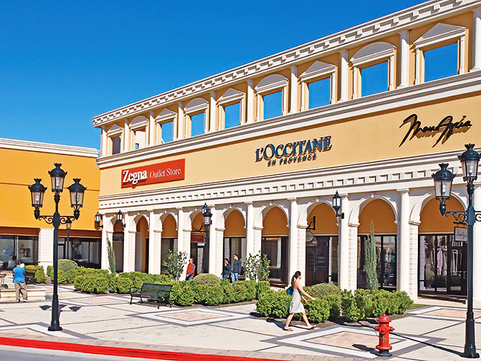 San Marcos Premium Outlets stretches endlessly like a shopper's version of the yellow brick road, leading to discount wizard territory.