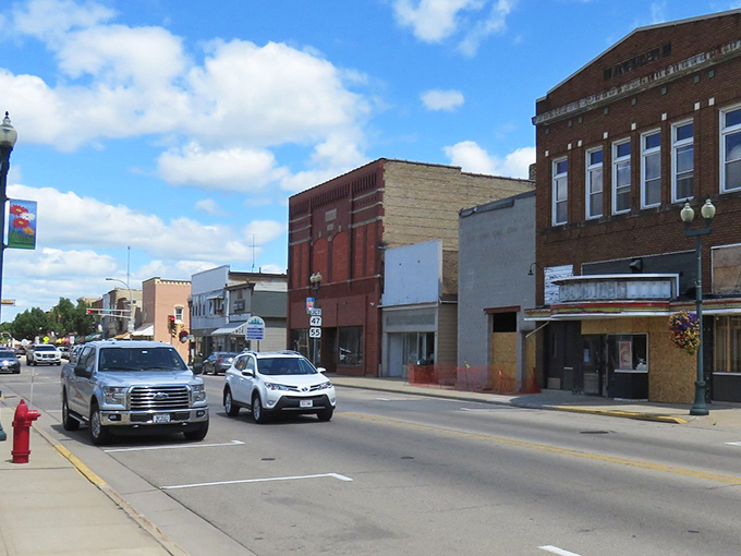 Shawano's downtown corridor beckons with the kind of honest pricing that makes Social Security checks smile.