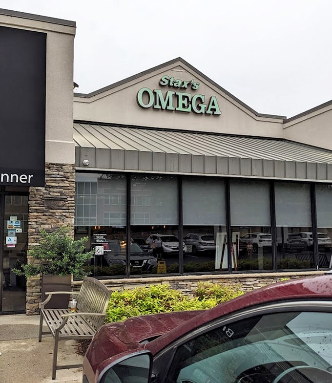 Modern shopping center location, timeless diner comfort - sometimes the best surprises hide in plain sight.