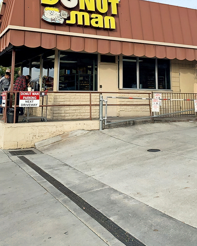 That brown awning and stone facade suggest old-school craftsmanship where recipes haven't changed in decades.