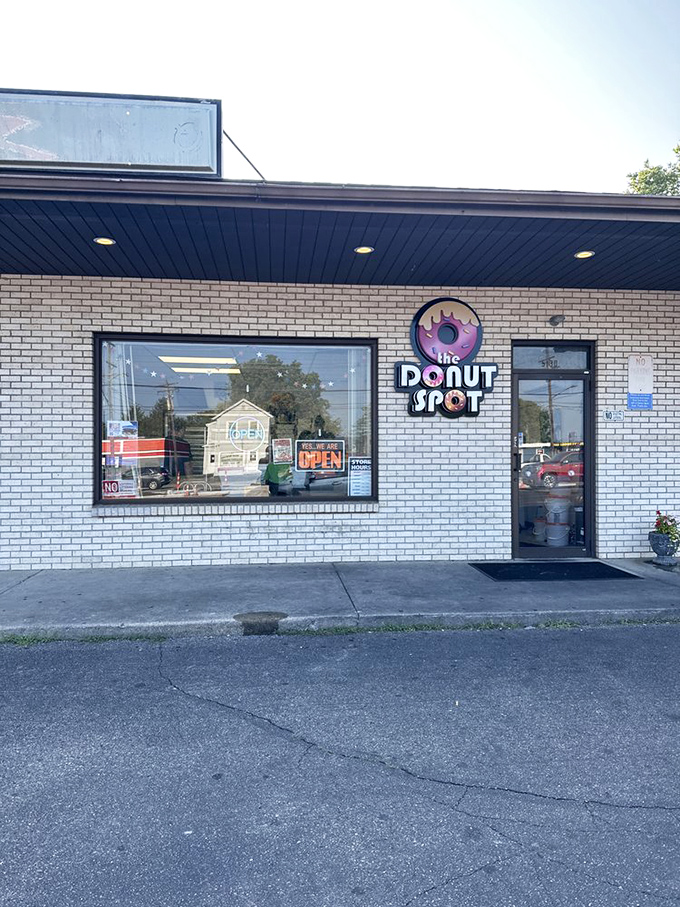 The Donut Spot's simple storefront whispers what flashier places shout &ndash; sometimes quiet confidence makes the loudest statement.