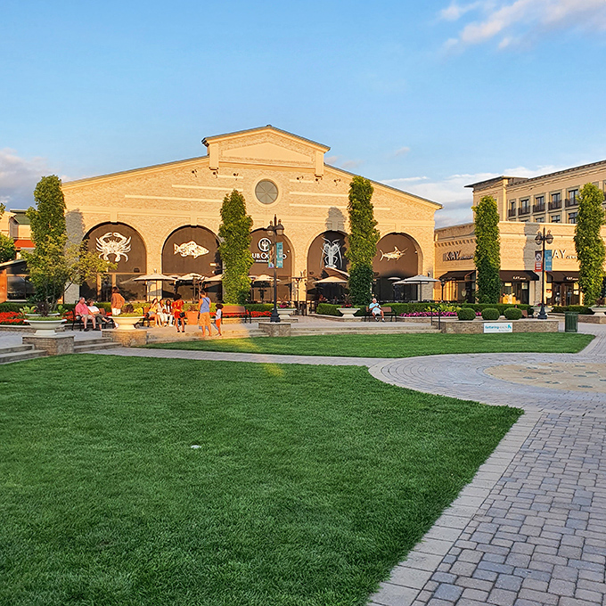 Italian villa meets Ohio outlet - where your shopping spree feels like a European vacation. 