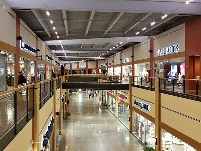 The Outlets at Wind Creek's multi-level marvel makes bargain hunting a vertical adventure. Escalators: the stairway to savings heaven.