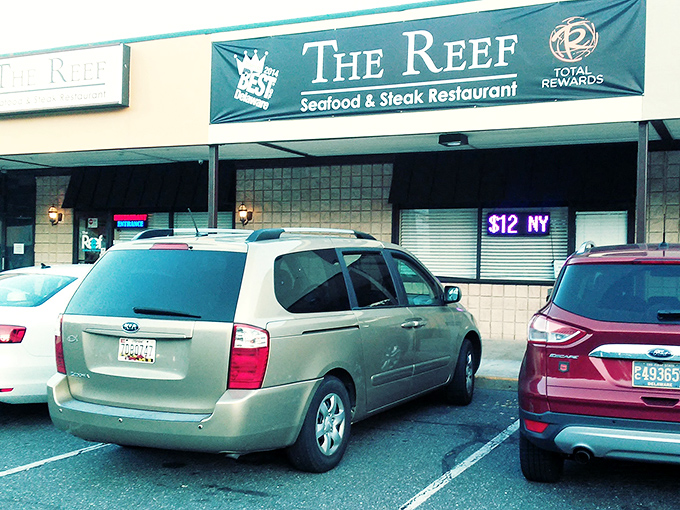 Strip mall? More like hidden treasure chest where locals keep their seafood secrets safe. 