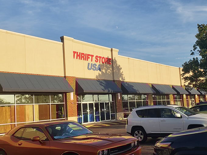 Thrift Store USA: Where patriotic bargain hunters salute the flag of fantastic finds.