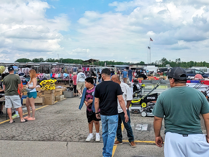Treasure Aisles lives up to its name with streets of vendors stretching as far as the eye can see.