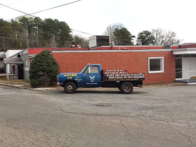 That vintage delivery truck parked outside isn't just decoration&mdash;it's a promise of authentic finds and old-school customer service.