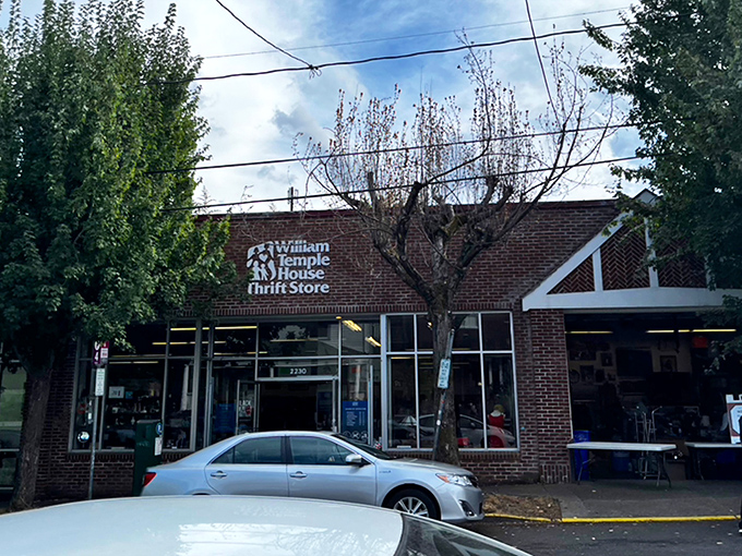 William Temple House's brick facade welcomes shoppers into a community-focused thrift store with heart.